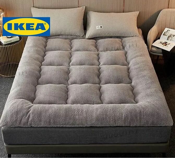 Матрас Серый мягкий шерстяной матрас P, Беспружинный, 150х200 см