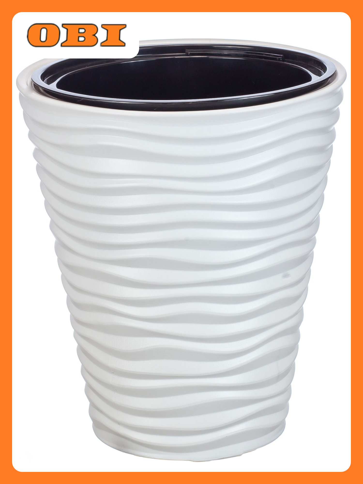 Кашпо "Дюна" М-Пластика, напольное, со вставкой