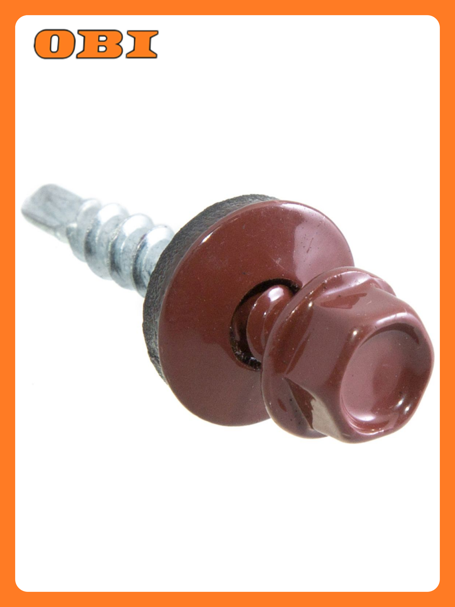 Саморезы Стройбат 4,8x28 мм шестигранные кровельные темно красные 60 шт