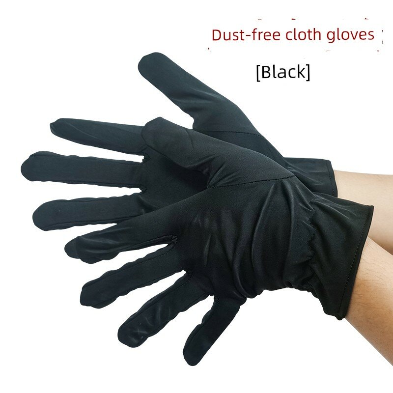 Перчатки из микрофибры безворсовые, утолщенные белые перчатки из полиэстера для чистки в мастерских, для чистки