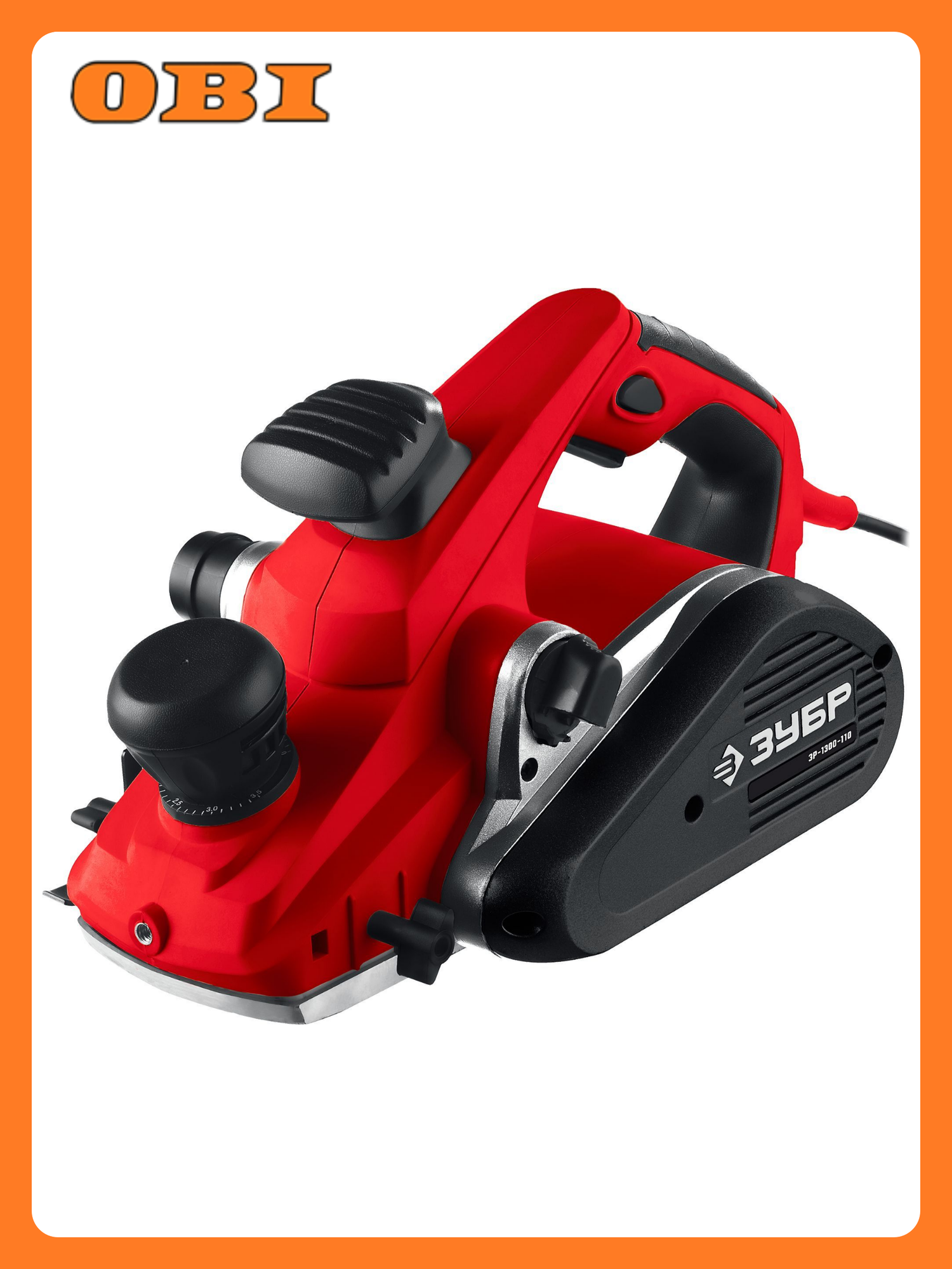 Рубанок ЗУБР Мастер ЗР-1300-110, 1300Вт, плавная регулировка глубины строгания