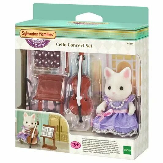 Игрушки для девочек, подходящие для коллекции sylvanian families 'Town series'Набор для концерта для виолончели