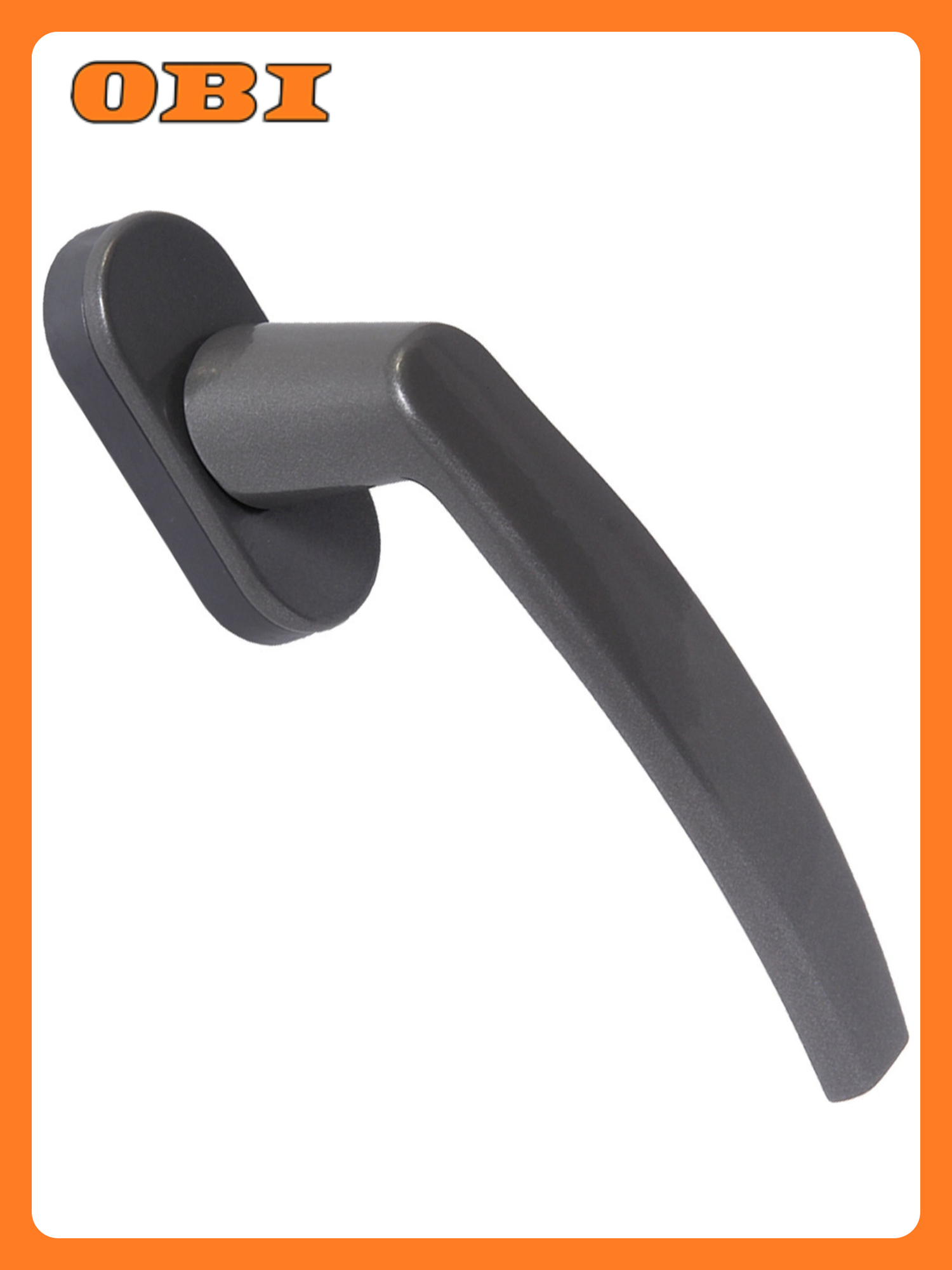 Ручка Tech-KREP, для пластиковых окон, алюминий, титан, 8-позиционная, серая