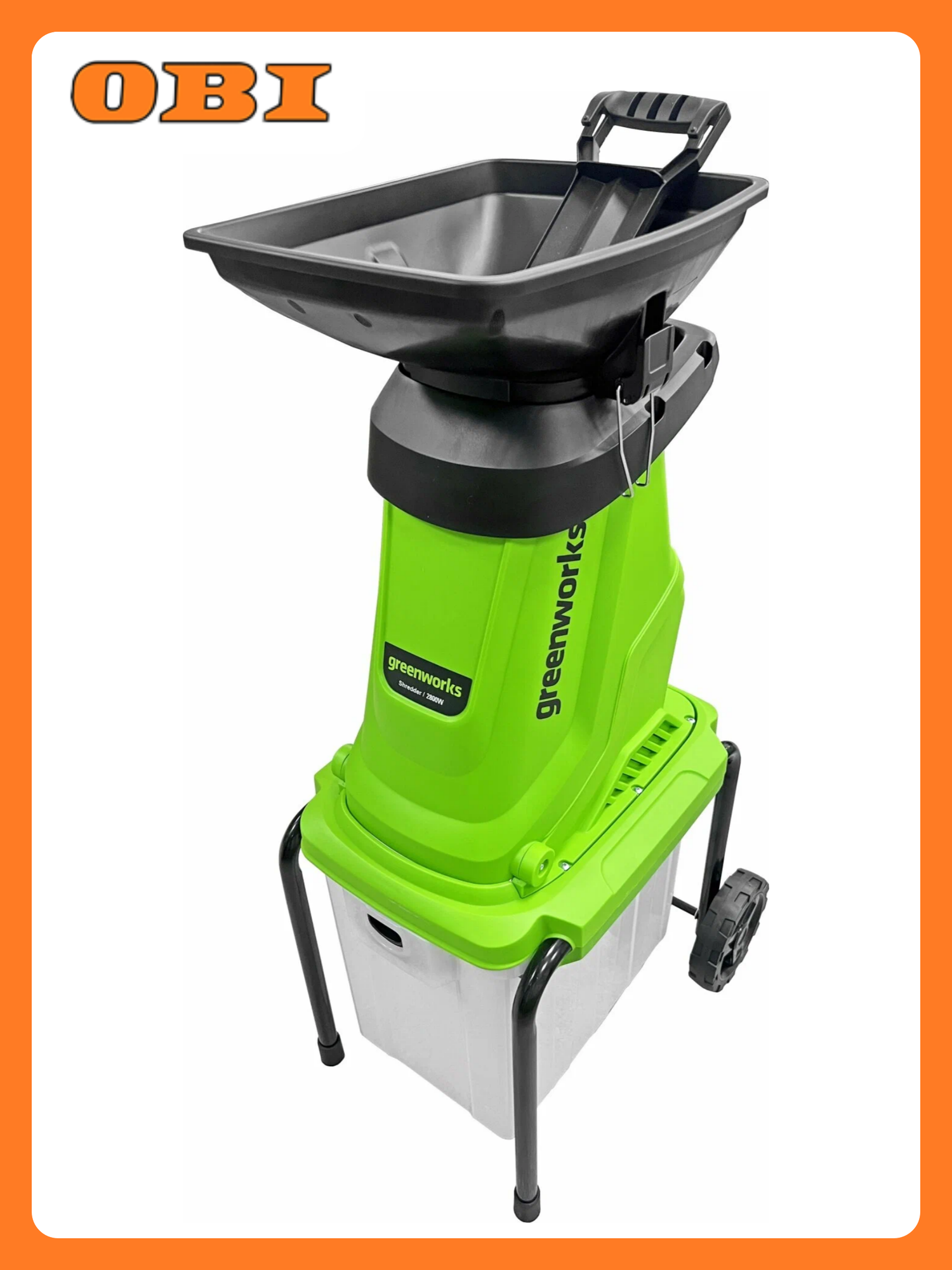 Измельчитель садовый электрический Greenworks GW-2800SD 2800 ВТ 2208007