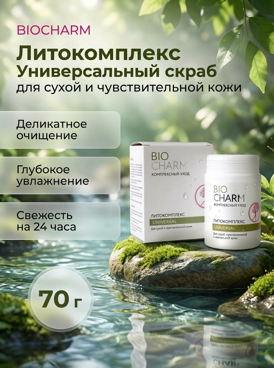 Литокомплекс 70 г. Универсал скраб для сухой, чувствительной и нормальной кожи.