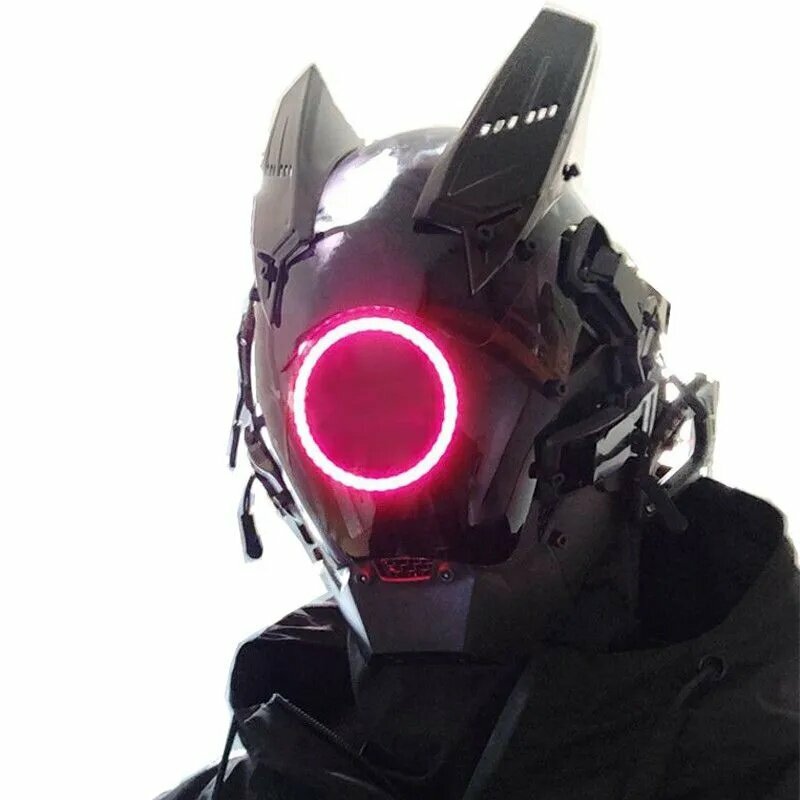 Светодиодом маска cosplay для тематической вечеринки музыкального фестиваля рождества Хэллоуинская панк-маска для косплея (унисекс)