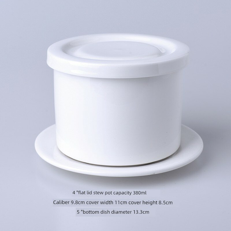 Керамическая кастрюля для тушения, десертная чашка с крышкой, кастрюля для тушения, водонепроницаемая кастрюля для