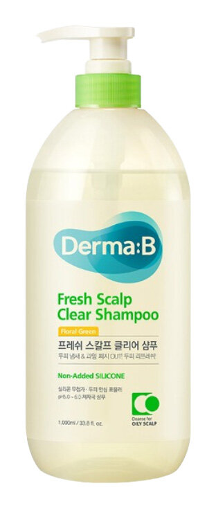 Шампунь для кожи головы с цветочным ароматом Derma: B Fresh Scalp Clear Shampoo Floral Green, 1000 мл