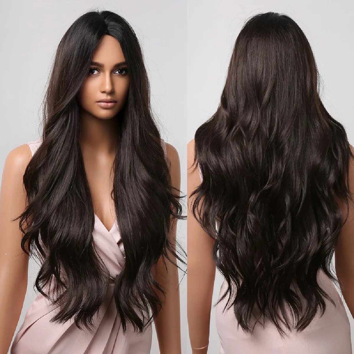 Темно-коричневый волнистый парик HAIRCUBE LC2019-2