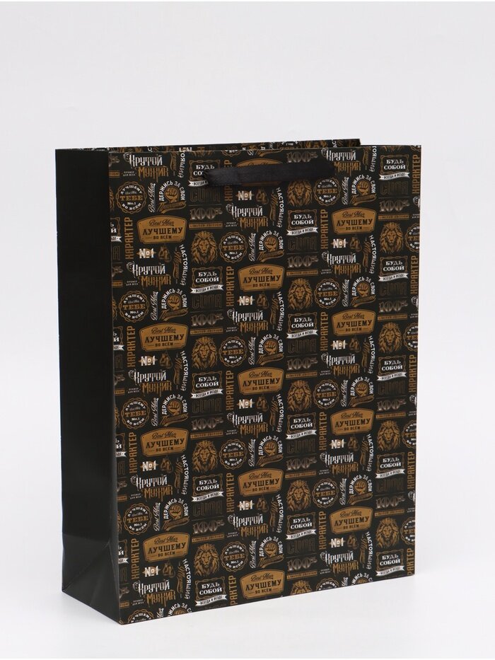 Пакет подарочный Крутой, L 31 × 40 × 11,5 см