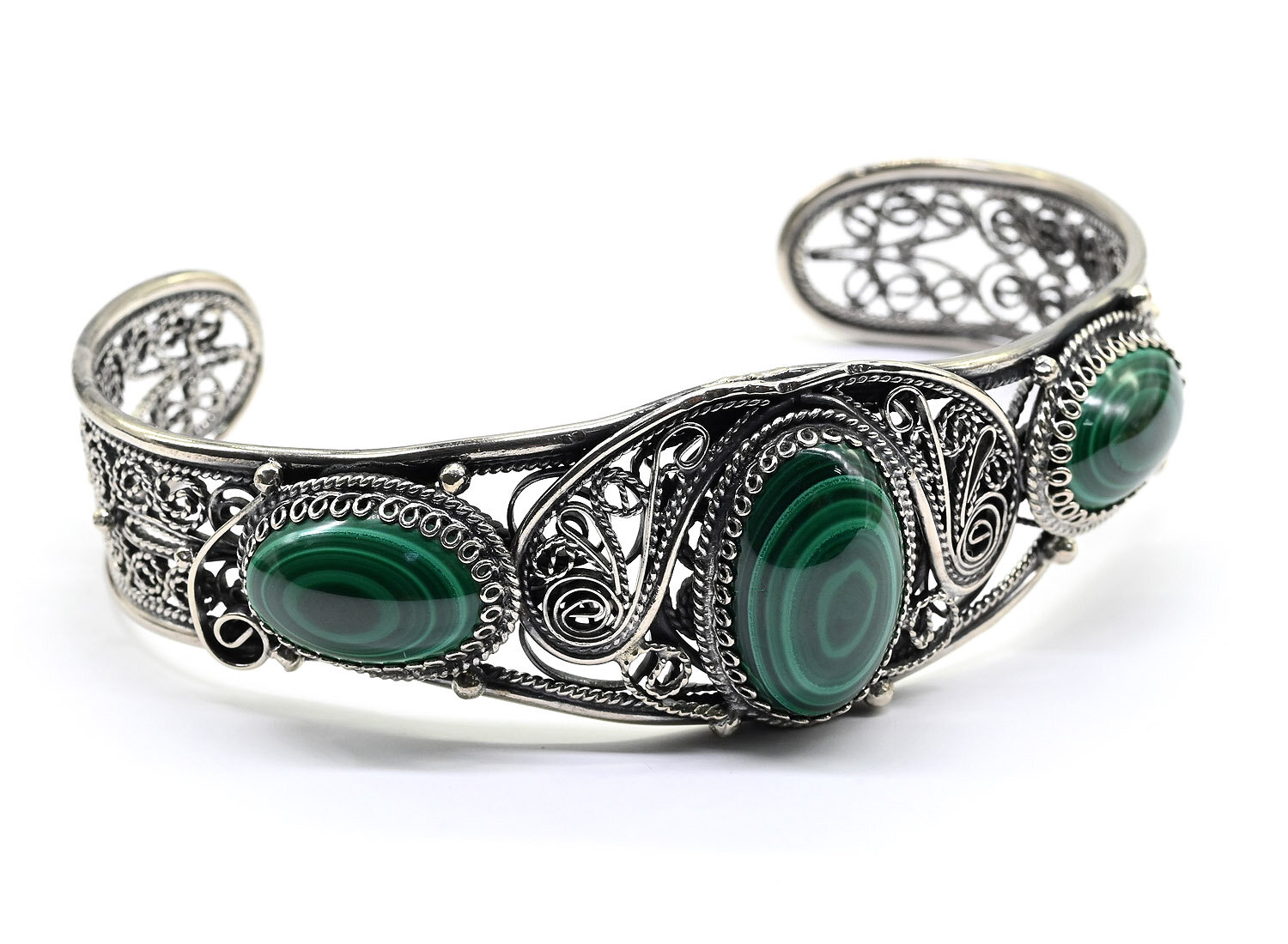 Браслет, малахит