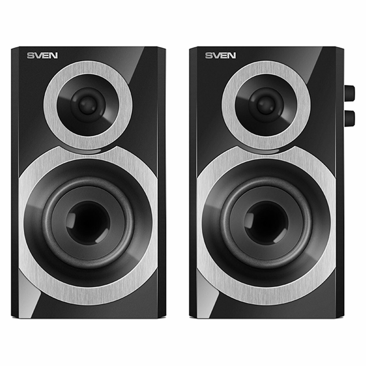 Колонки Sven SPS-619, 2x10W, деревянный корпус, черный (SV-011277)