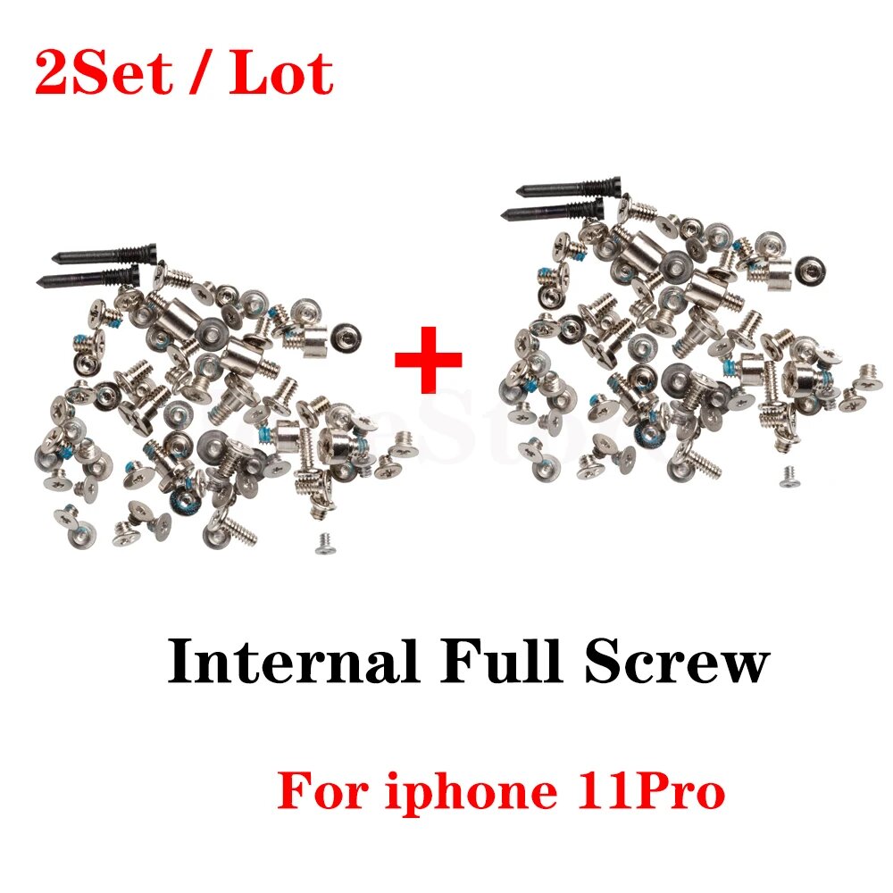 Полный комплект из 2 винтов для iPhone X XS XR 11 12 Pro Max Mini 6 6S 7 8 Plus, Аксессуары для мобильных телефонов, внутренние Полные Винты, запасные части 2 x for iphone11Pro