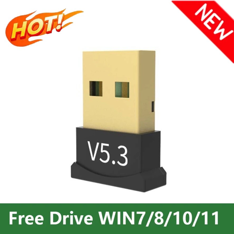 USB адаптер Bluetooth 5.3 V5.3 Free Drive WIN7/8/10/11