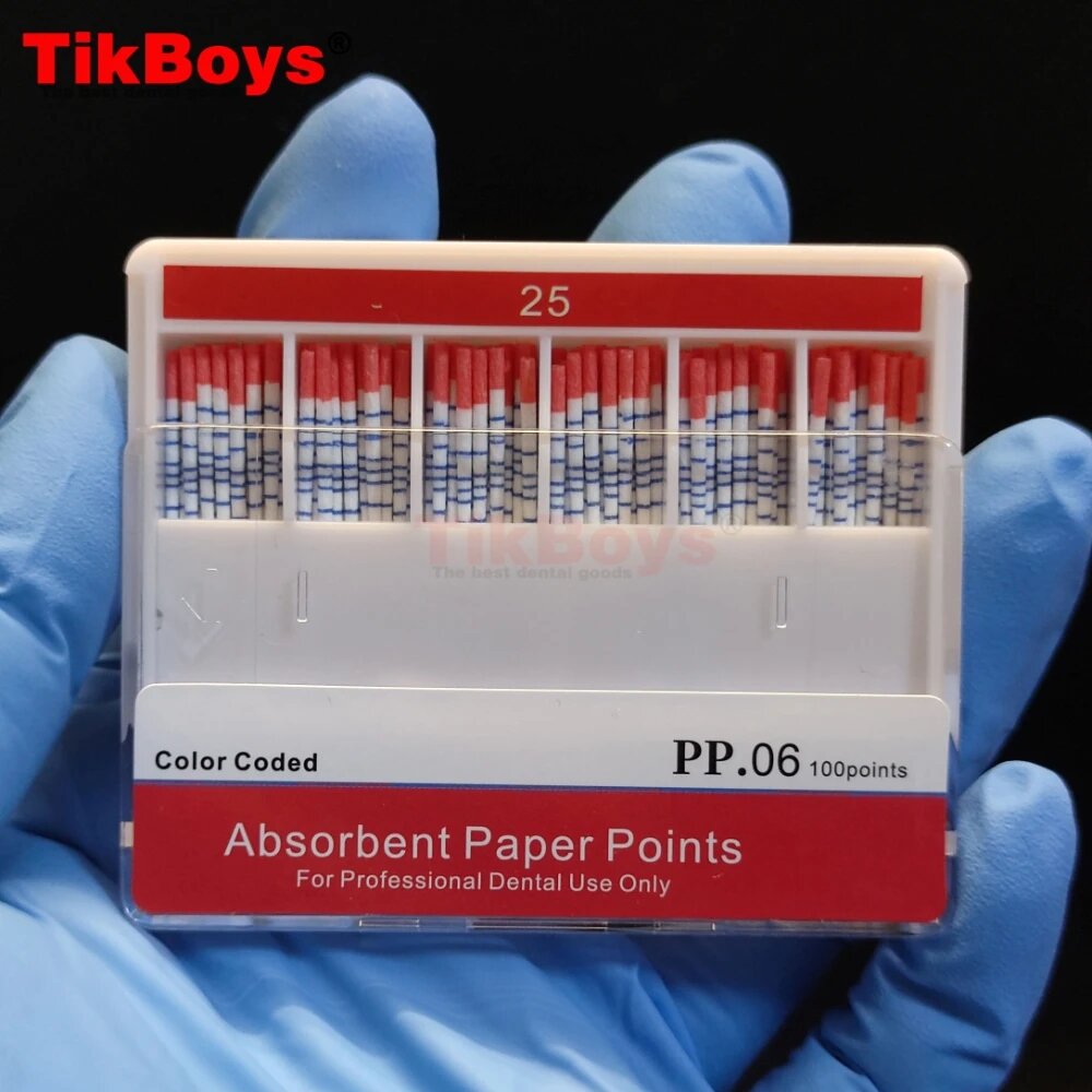 Бумажные точки для эндодонта, PP06-NO.25-Mark