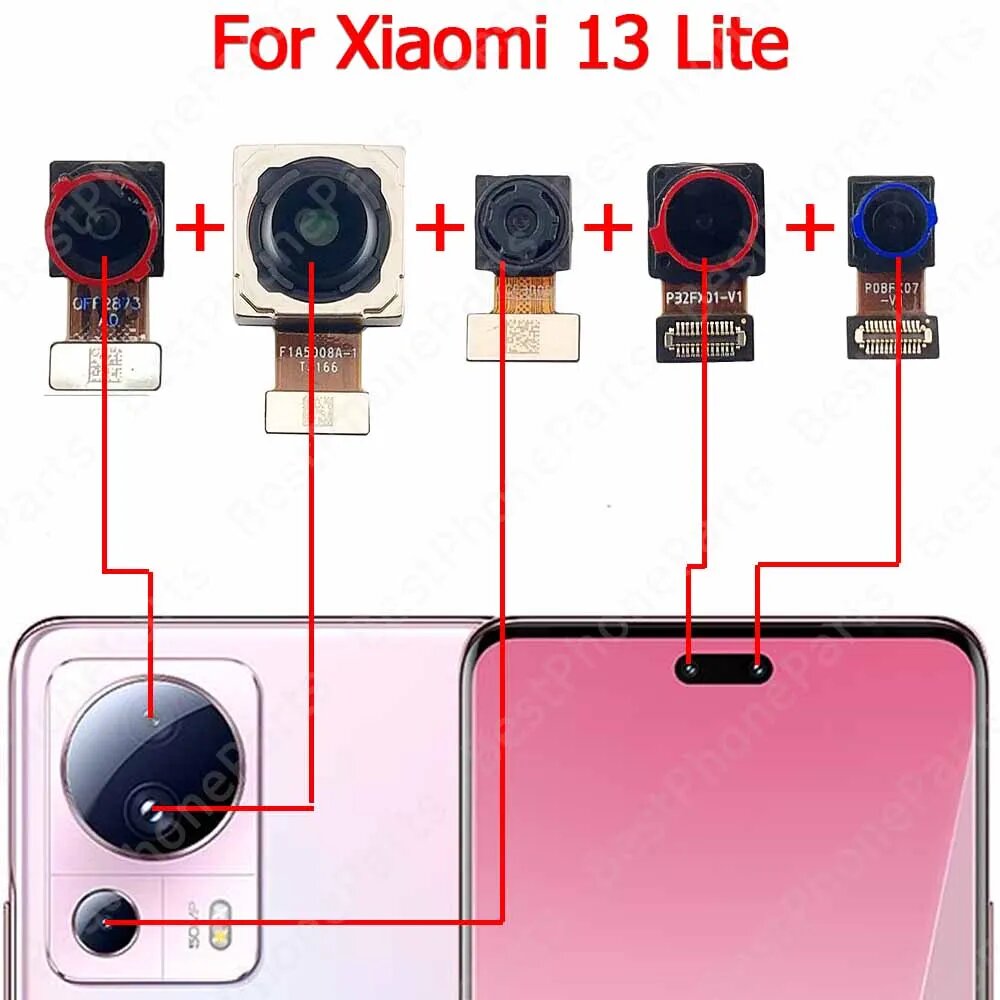 Задняя передняя камера для Xiaomi Mi 13 Lite Xiaomi 13 13Lite, модуль камеры для селфи, гибкий кабель, детали мобильного телефона Mi 13Lite Back Front