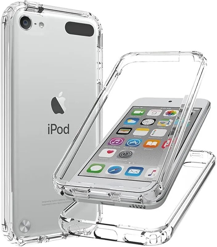 Прозрачный чехол для iPod Touch 7-го поколения со встроенной защитой экрана Heavy Duty всего тела Rugged Slim Fit Противоударный чехол для iPod Touch 5/6/7-го поколения