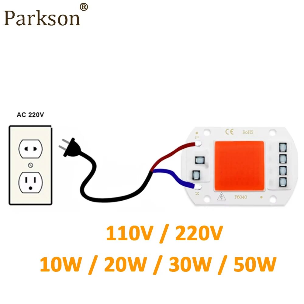 Светодиодные Лампы Для Выращивания Растений Полного Спектра COB Chip Лампа Для Выращивания Растений 10 Вт 20 Вт 30 Вт 50 Вт Д.