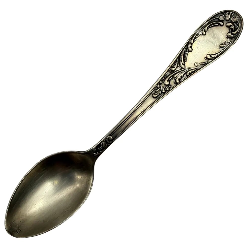 Ложка чайная "Пламя старое", 14 см, МНЦ, 1930-1950 гг, Кольчугино, СССР