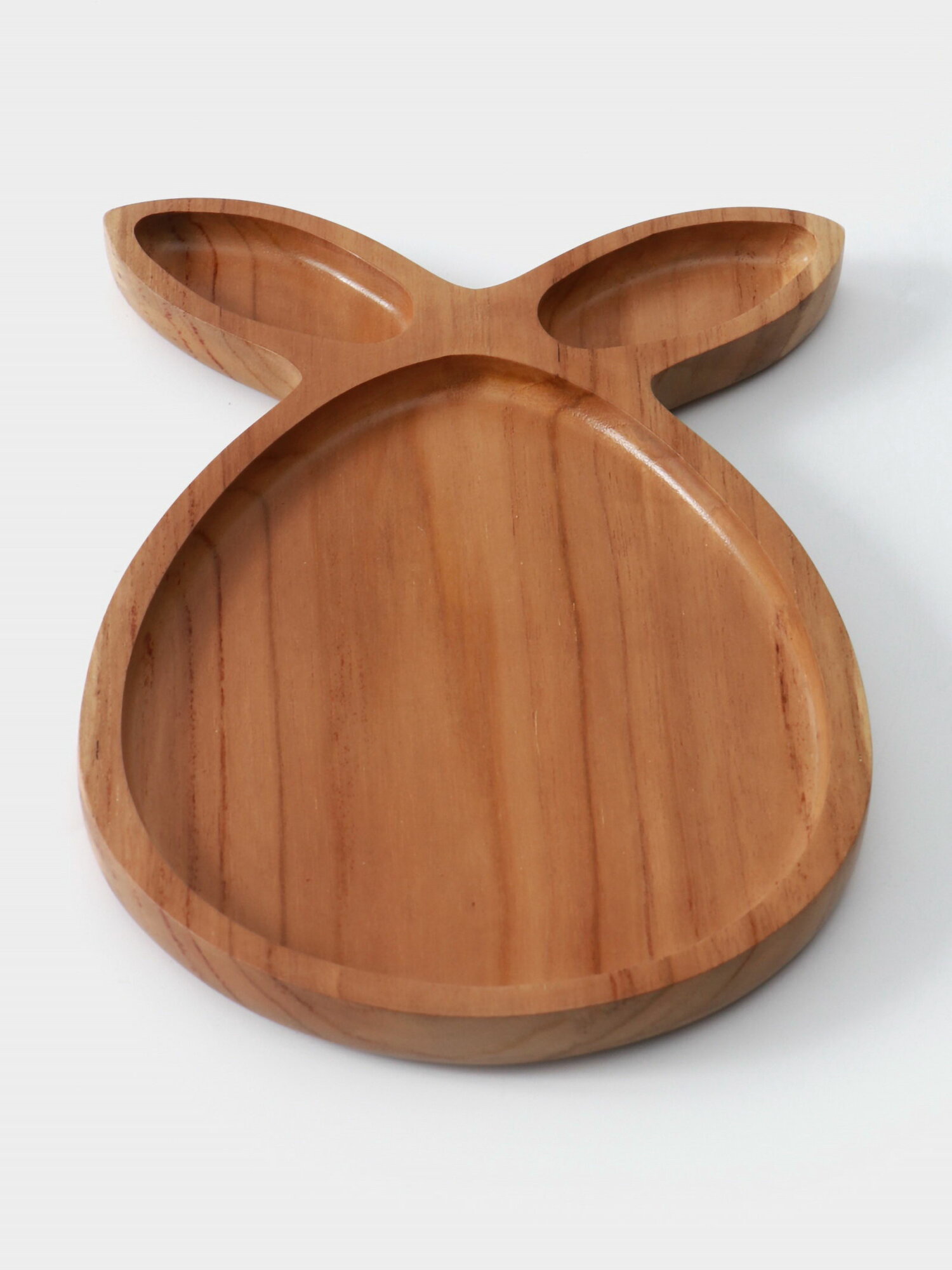 Блюдо "Ушки", 19x2x28 см, тиковое дерево, форма: фигурная, цвет: бежевый