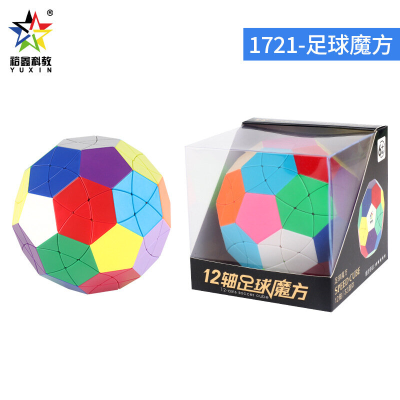 Yuxin Футбольная тема 12-гранная асимметричная головоломка Rubik's Cube гладкая вращение для детей