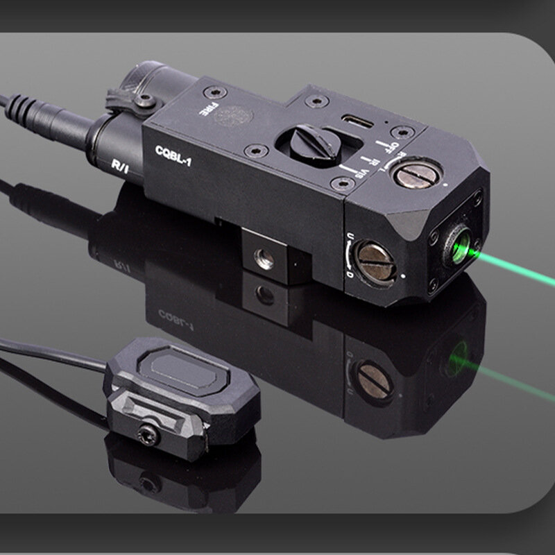 Нейлоновая металлическая CQBL красный лазер зеленая лазерная указка боковая сторона может быть установлена с фонариком