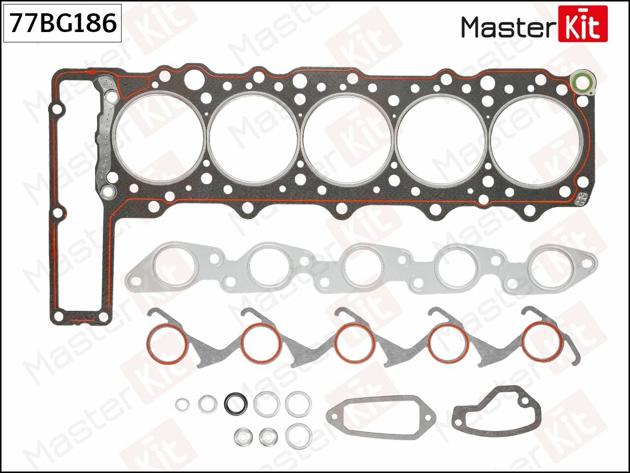 Комплект прокладок ГБЦ MERCEDES-BENZ OM602 MasterKit 77BG186
