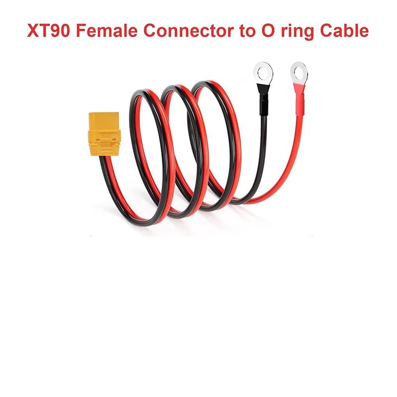 Кабель XT90H с кольцевым терминалом, силиконовая изоляция, 12 AWG, XT90H-F to O-Ring, 3m-9.84FT