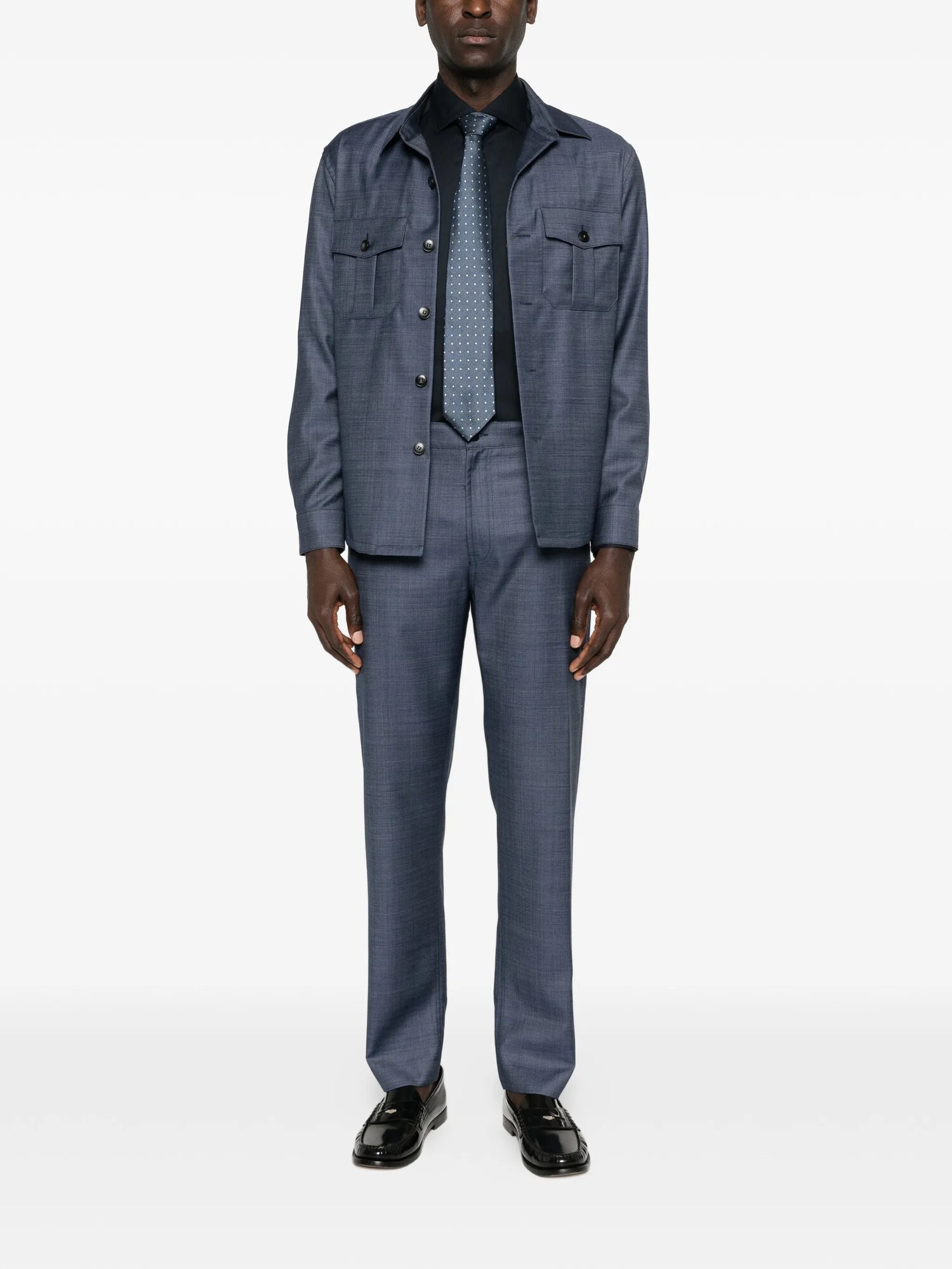 Куртка Canali Button flap jacket, размер 52, blue — фото 1