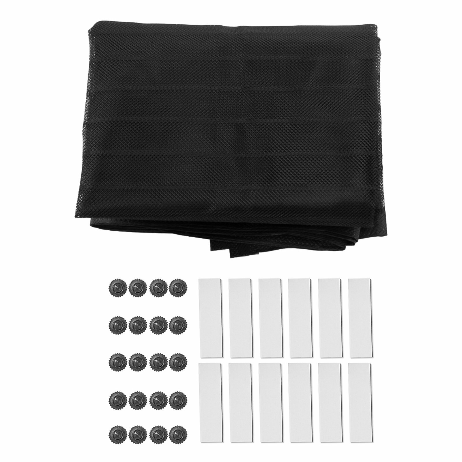 Дверной экран 35.4*82.7 дюймов сетчатый шторный москитный сет для комнаты, детской комнаты, террасы, балкона (черный) с клеевым лентой и гвоздями для москитов и мух