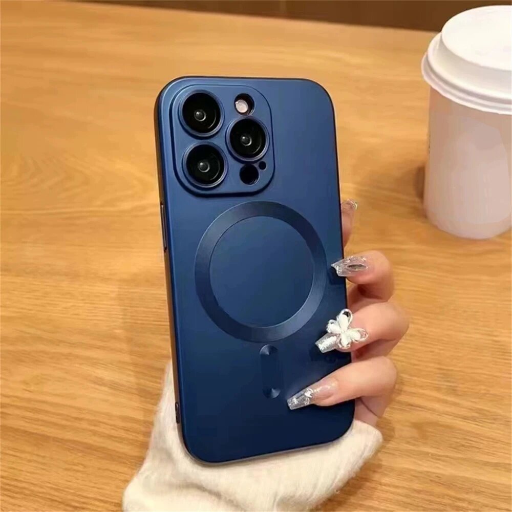 Силиконовый чехол MagSafe для iPhone XS Max, синий