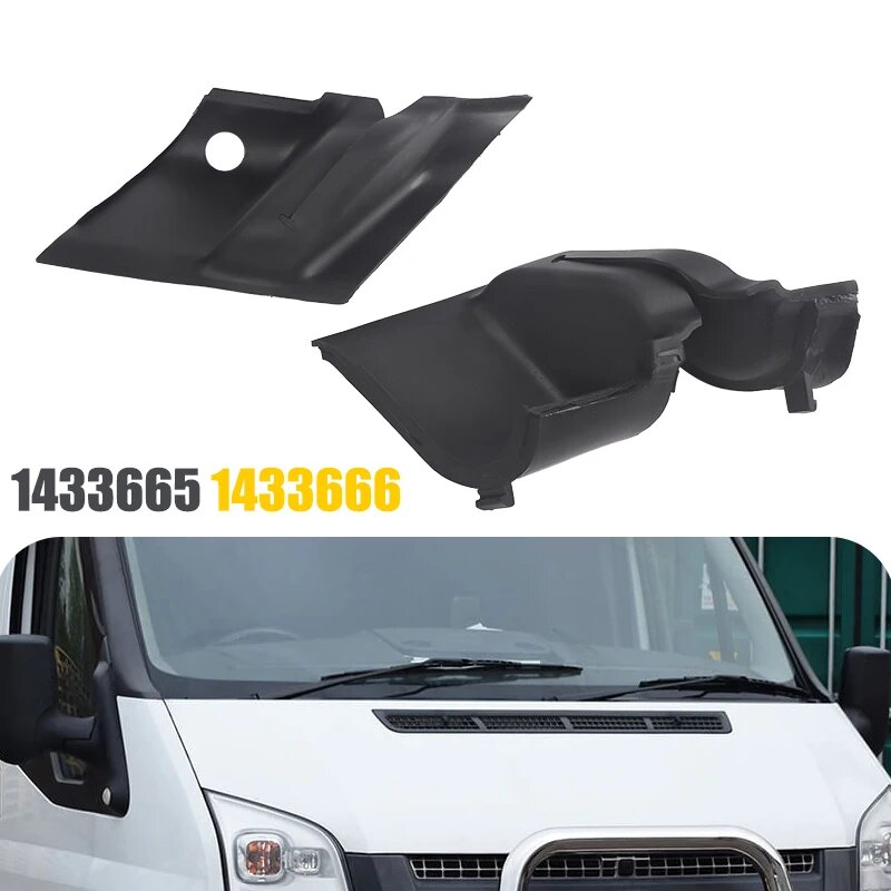 2 шт, передняя левая и правая накладка на панель стеклоочистителя для Ford Transit MK7 2006-2013 1433665 1433666 6C11-16K814-AE