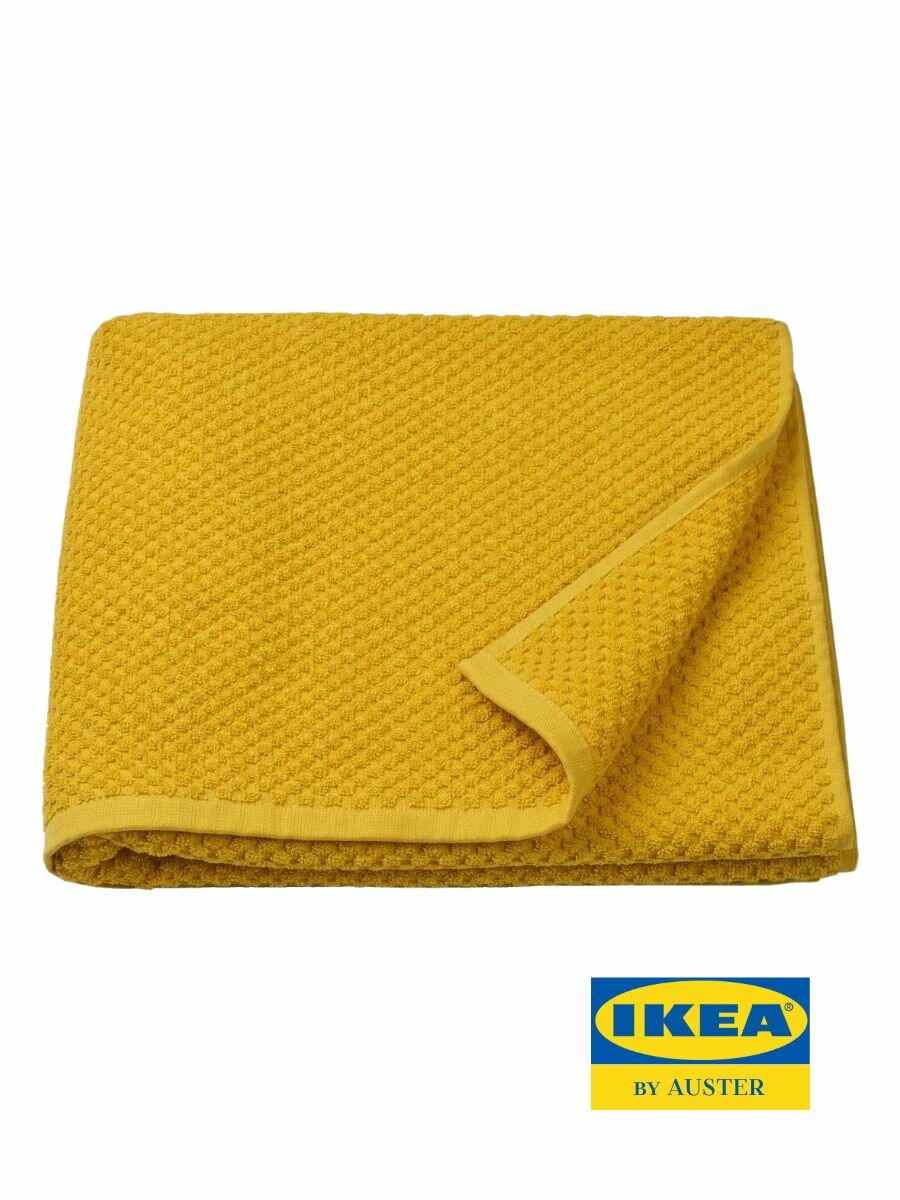 IKEA Полотенце банное 70x140 см, хлопок, желтый, 1 шт