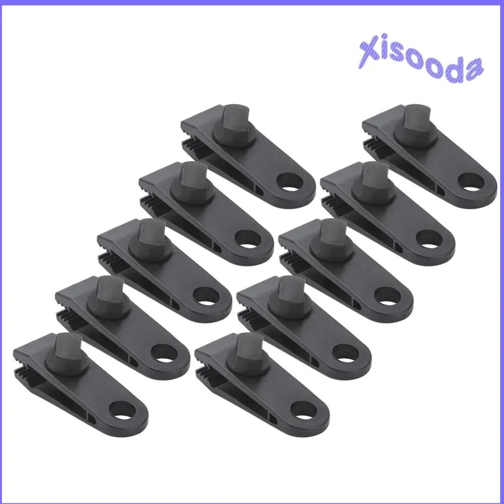 Зажим для крепления Xisooda, для палатки, пластик, черный, 20 шт.
