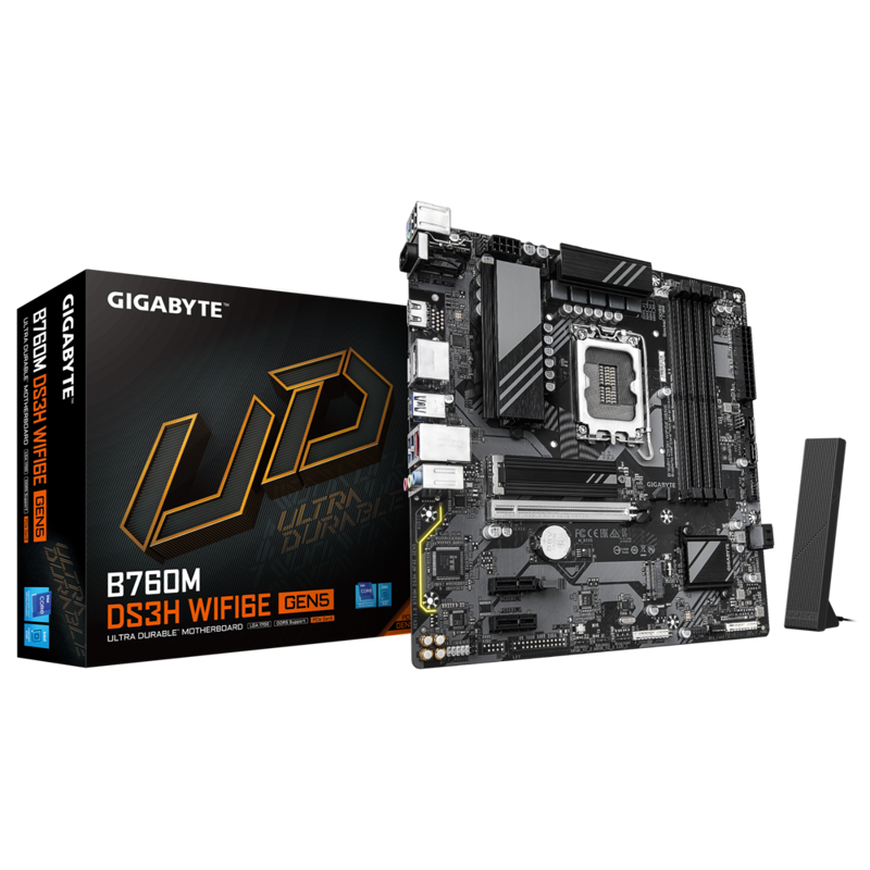 Материнская плата Gigabyte B760M DS3H WF6E GEN5 B760MDS3HWF6EGEN5