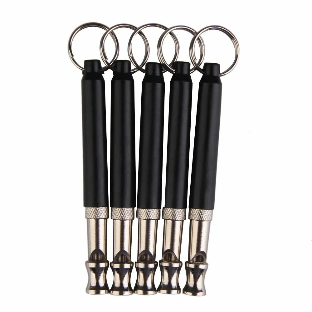 Ультразвуковой свисток для дрессировки собак, черно-серебристый