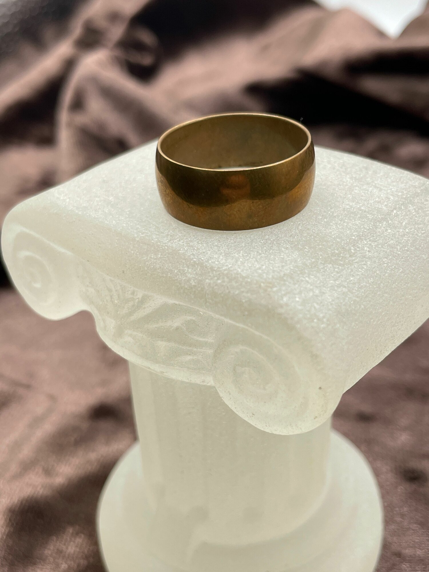 Винтажное кольцо, латунь, размер 19