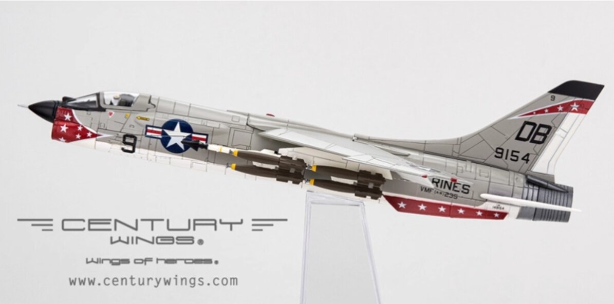 Century Wings 1:72 Модель истребителя F-8E Crusader 'Death Angels' (DB9#1966), металлическая коллекционная модель