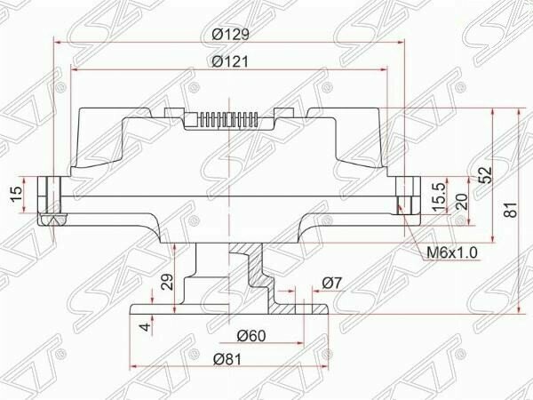 Вискомуфта Infiniti G35 02-07 / SAT ST-21082-AG200 Nissan Cedric 99-04