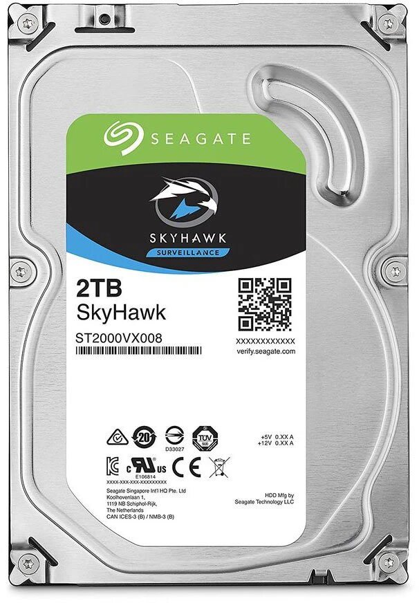 Жёсткий диск Seagate Жесткий Диск Skyhawk ST2000VX008 2000 ГБ