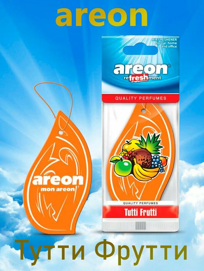 Areon Ароматизатор автомобильный, Тутти Фрутти