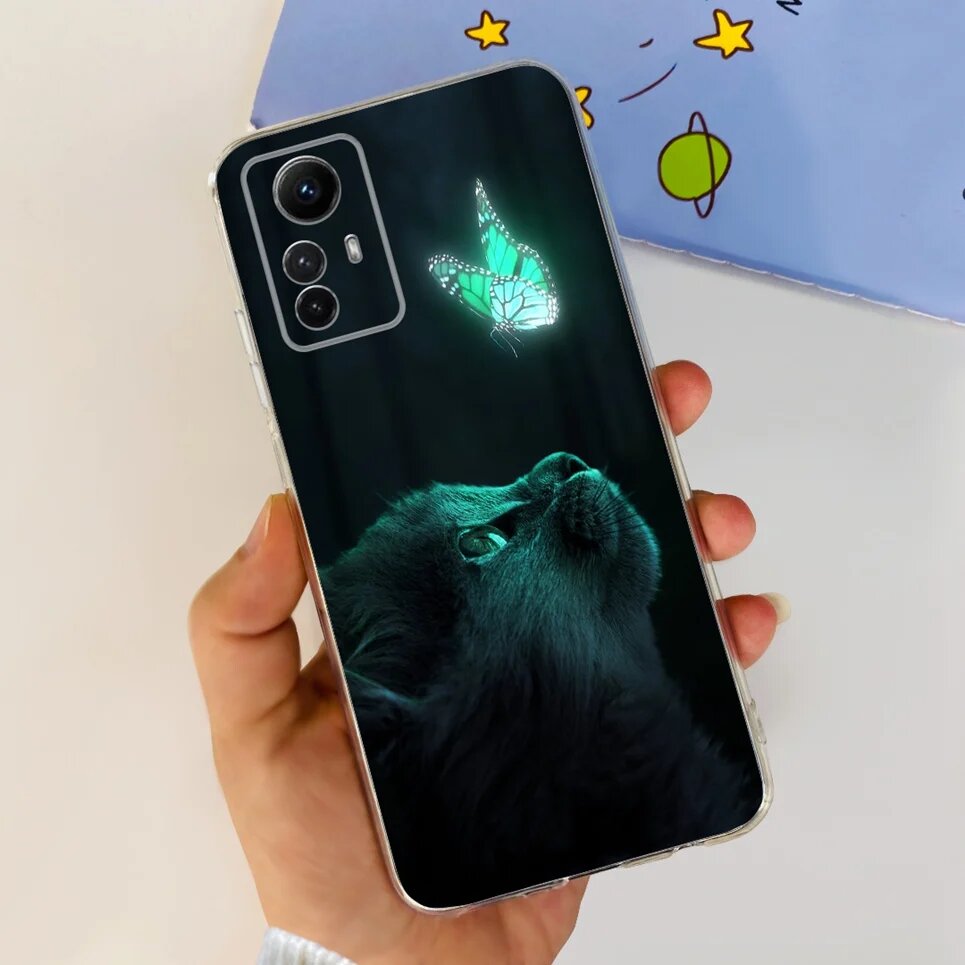 Чехол для телефона Xiaomi Redmi Note 12 S, прозрачный мягкий чехол с мультяшным милым рисунком, 397