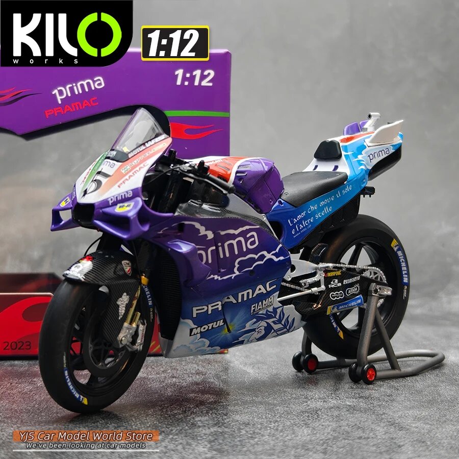 Мотоцикл KILOworks Prima Pramac Racing GP23 1:12, фиолетовый