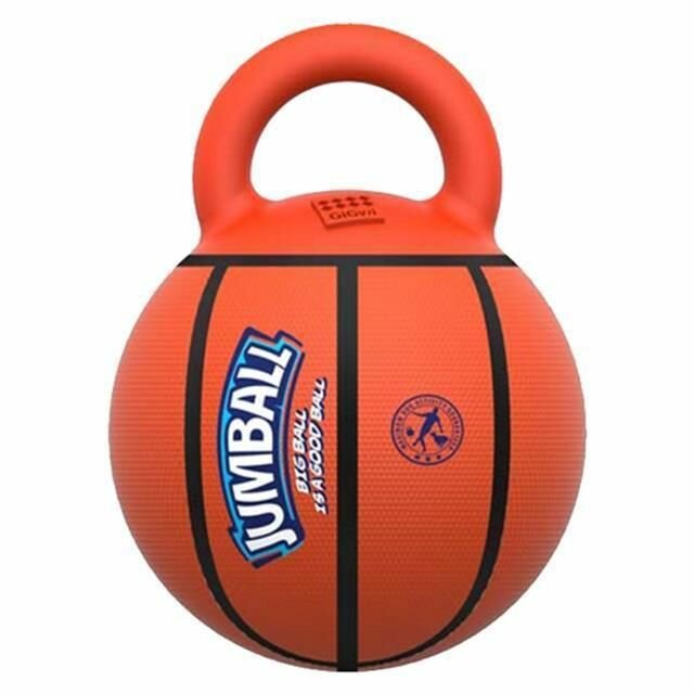 Игрушка для собак Мяч футбольный c ручкой желтый 26см, серия JUMBALL (75366)
