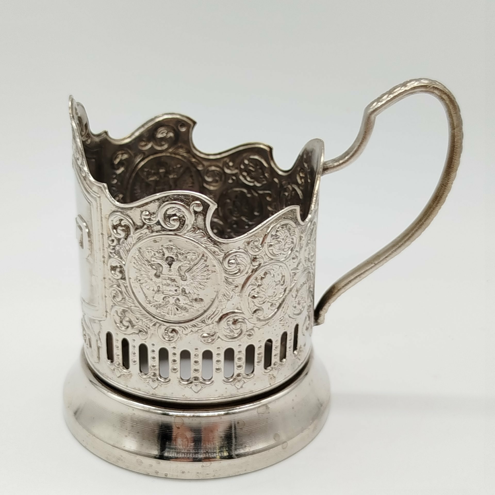 Подстаканник "РЖД", Кольчугинский завод цветных металлов, металл, 2010-2020 гг.