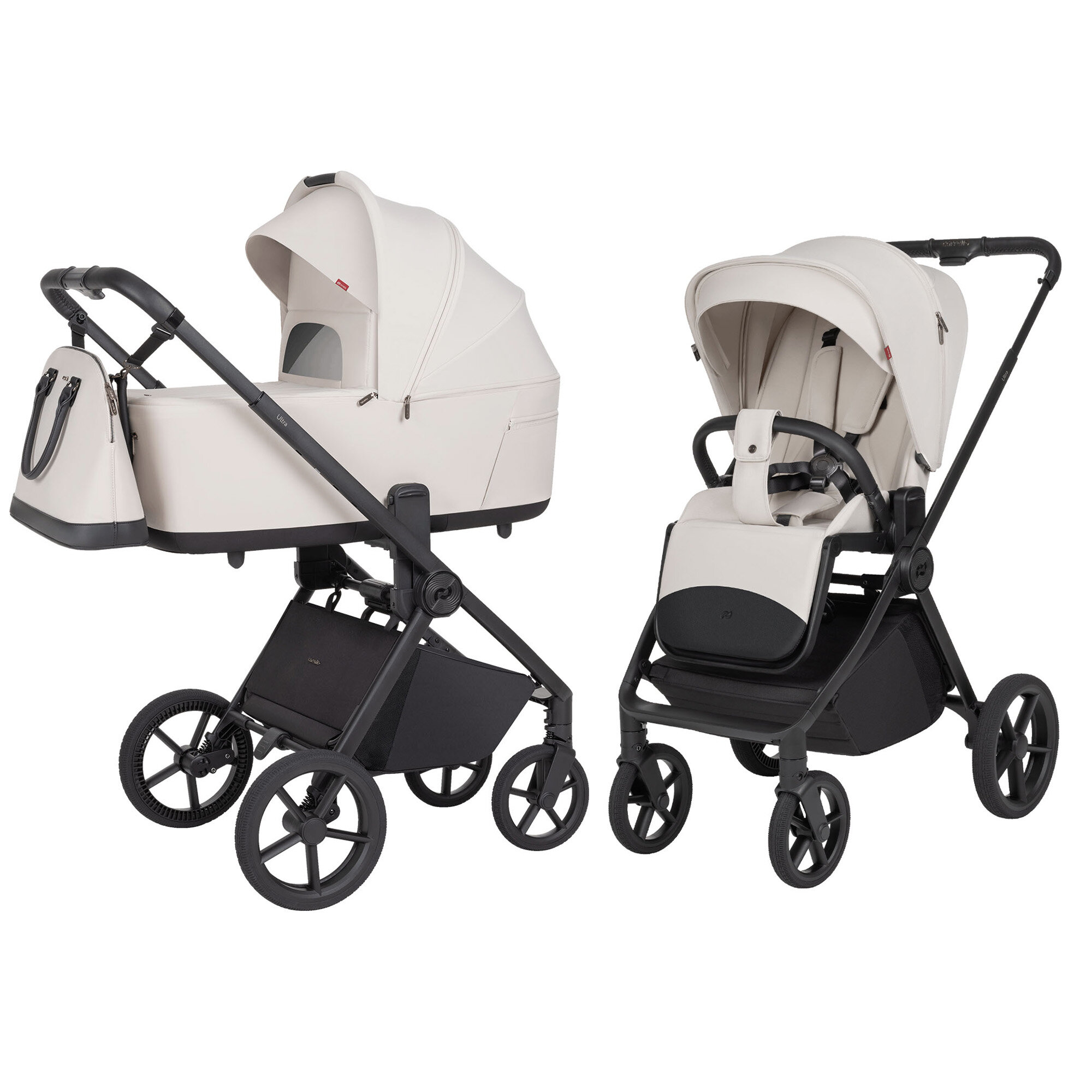 Коляска 2 в 1 Carrello Ultra F Milk Grey с рождения до 3 лет складная люлька