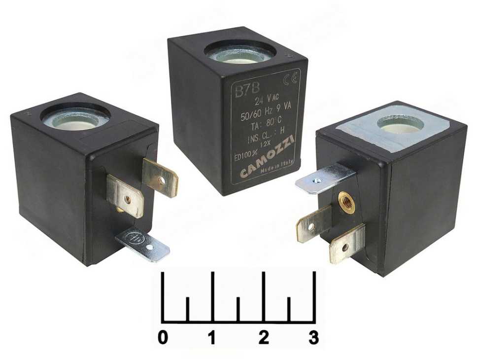 Соленоид ~24V 9W (B7B) d-10/10