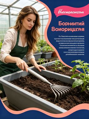 Грабли , Веерные, Нержавеющая сталь, 7 см