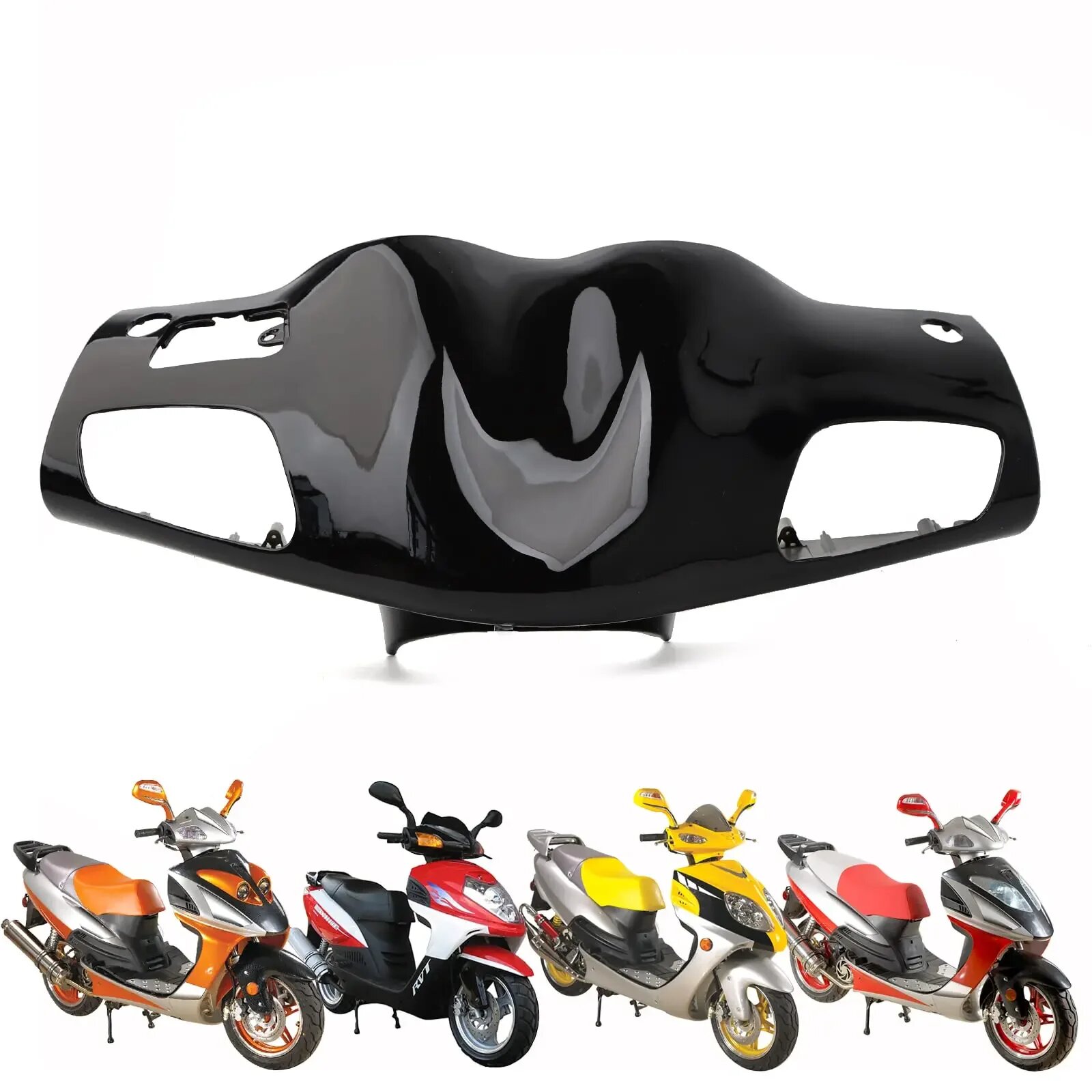 Кузовные панели для китайских скутеров 125cc 150cc, совместимые с Jonway Черный, Black Head Cover