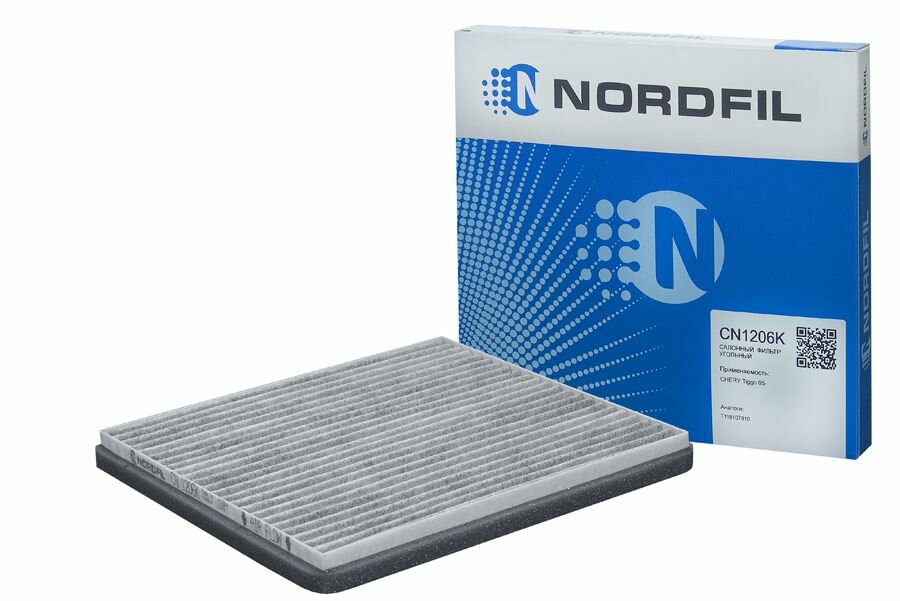 NORDFIL Фильтр салона для угольный BYD F3 CHERY Sweet (S11) / Tiggo (FL) / Tiggo (T11) GEELY Emgrand 7 / Emgra